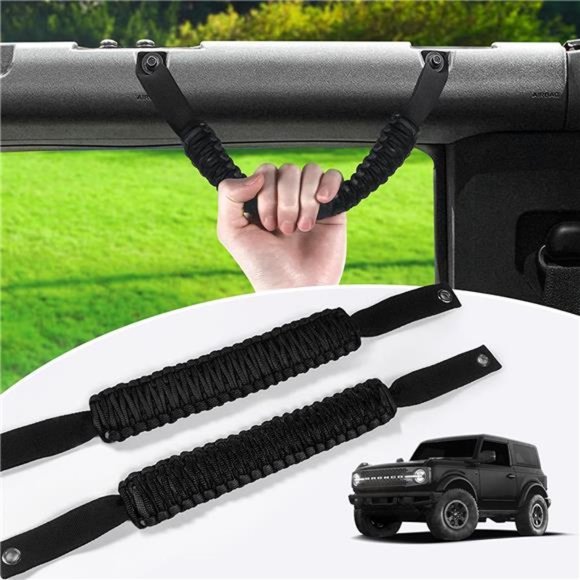 Other | Roll Bar Grab Handles Ford Bronco Accessories Premium Paracord ...